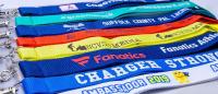 China Custom Logo Printed Polyester Lanyard 900mm with Metal Hook for ID Cards Keys for sale