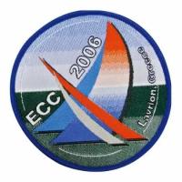 China Custom Woven Patches Merrow Border Fabric Patch Badge No MOQ Custom Size for sale