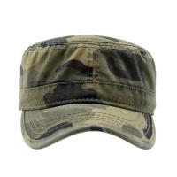China Customized Army Cap Basic Military Style Hat 100% Breathable Cotton Plain Flat Top Twill for sale