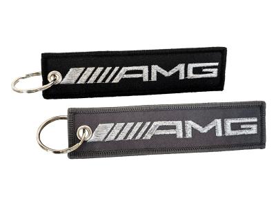 China Embroidered Keychain 130x30mm Cotton Handmade Custom Logo Aviation Gift for sale