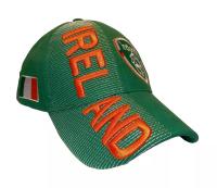 China Embroidered Logo Hat Adjustable Trucker Cap High Profile Cotton Sweatband Curved Visor 6 Eyelets for sale
