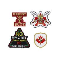 China Custom Iron On Embroidery Patches 100pcs per Bag Merrowed Border for Clothing for sale