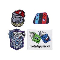 China Custom Iron On Embroidery Patches 100pcs per Bag Merrowed Border for Clothing for sale