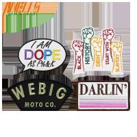 China Custom Size Iron On Embroidery Patch 100pcs Bag Merrowed Border Heat Press Badge for Garment Bag Shirt Jeans for sale