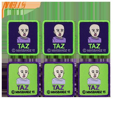 China Custom Iron On Embroidery Patches Merrowed Border Bulk Pack 100pcs for sale