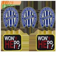 China Custom Iron On Embroidery Patches Logo Applique for Garment Shoes Bags Hats PA-002-1 for sale