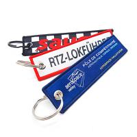 China Customized Polyester Woven Keychain with Big Ring Attachment for Personalized Gifts for sale