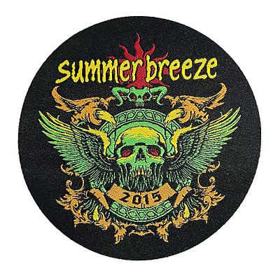 China Custom Woven Garment Patch Laser Cut Edge With Unique Custom Design for sale