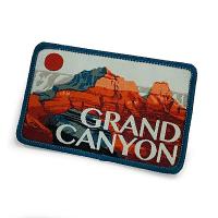 China Custom Woven Patches with Laser Cut Border Iron On Backing for Clothing Bags Hats for sale