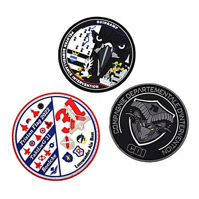 China Customized Eco Friendly PVC Morale Patch 4mm Thick Iron On Velcro Adhesive for sale