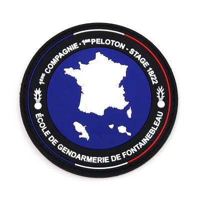 China Custom Fire Department PVC Hat Patches 4mm Thick Adhesive Backing Vibrant Colors for sale