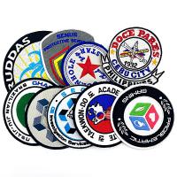 China Custom Embroidered Patches Iron On Sew On Heat Press 100 Pcs MOQ Cotton Polyester for sale