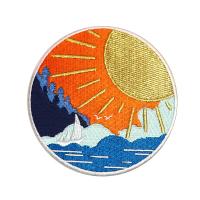 China Custom Iron On Embroidery Patches 100pcs per Bag Merrowed Border Dry Cleanable for sale