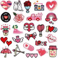 China Custom Square Iron On Embroidery Patch 100pcs per Bag Dry Cleanable Sew On Embroidered Patches for sale