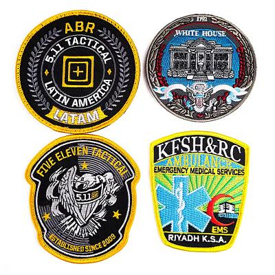 China Custom Embroidered Patch Hook and Loop Iron On Sew On 100pcs per Bag for sale