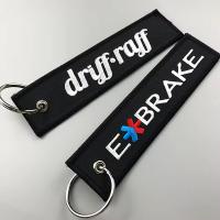 China Custom Logo Fabric Key Tag Embroidery Keychain Label Key Chain for sale