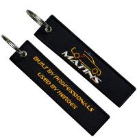 China Custom Embroidered Keychain 130x30mm Cotton Bulk Aviation Accessory for sale