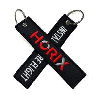 China Custom Embroidered Keychain 130x30mm Cotton Fabric Bulk Aviation Gift for sale