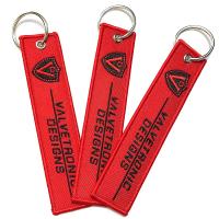 China Custom Embroidered Keychain 130x30mm Cotton Fabric Bulk Aviation Gift for sale