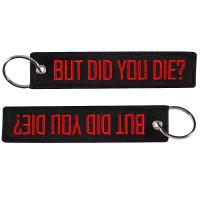 China Custom Embroidered Keychain 130x30mm Cotton Fabric Bulk Aviation Gift for sale