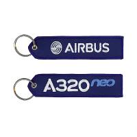 China Custom Embroidered Keychain 130x30mm Cotton Fabric Bulk Aviation Gift for sale