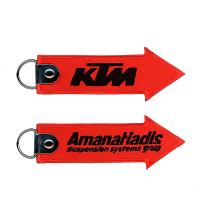 China Custom Embroidered Keychain 130x30mm Cotton Fabric Bulk Aviation Gift for sale