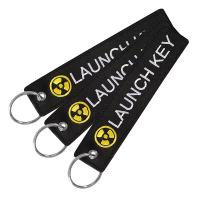 China Custom Embroidered Cotton Keychain 130x30mm Handmade Luggage Tag Bulk Pack for sale