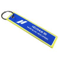 China Custom Embroidered Cotton Keychain 130x30mm Bulk Wholesale Key Tag for Events for sale