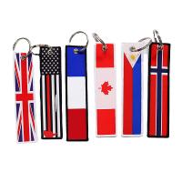 China Custom Embroidered Keychain 130x30mm Cotton Wrist Lanyard Bulk Packing for sale