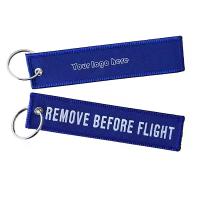 China Custom Embroidered Keychain 130x30mm Cotton Lightweight Durable Bulk Packing for sale