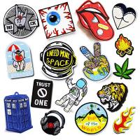 China Custom Embroidered Patches with Merrowed Border 100pcs MOQ for Clothing Hats Bags for sale