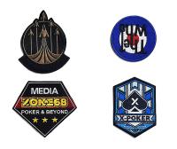 China Custom Embroidered Patches Iron On Merrowed Border 100pcs Minimum Order for sale