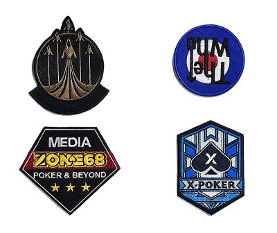 China Custom Embroidered Patches Iron On Merrowed Border 100pcs Minimum Order for sale