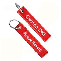 China Customizable 130x30mm Nylon Remove Before Flight Keychain for Aviation Branding for sale