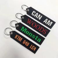 China Red Custom Embroidered Keychain With Acceptable OEM/ODM for sale
