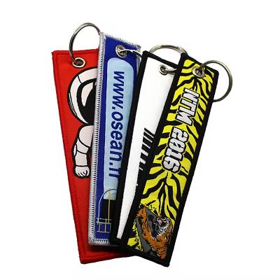 China Custom Woven Polyester Keychain OEM 3-5 Day Sample Big Ring for Car Motorcycle for sale