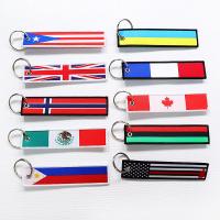 China Custom Handmade Woven Keychain with Logo Design 100pcs MOQ for sale