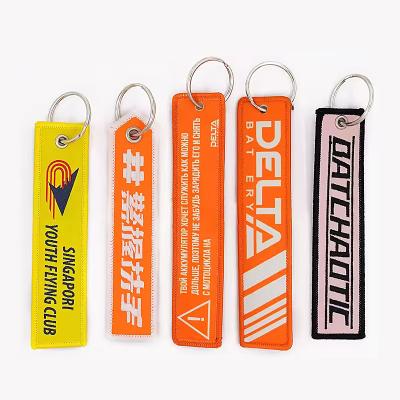 China Custom Polyester Woven Keychain 100pcs Minimum Order for Employee Recognition Gifts for sale