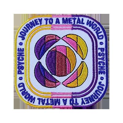 China Custom Embroidered Logo Iron On Patches Badge Applique 3x3 Inch for Clothing Hats Bags for sale