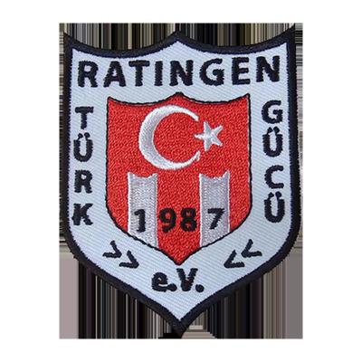 China Custom Iron On Embroidery Patches 100pcs Min Order Durable Washable Fabric Patch for Apparel for sale