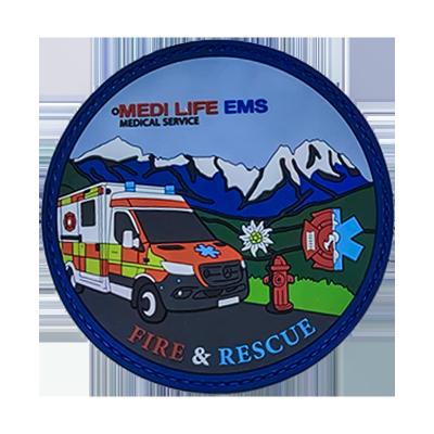China Custom PVC Morale Patch 4mm Thickness Iron On Velcro Adhesive Backing for Hats Garments for sale