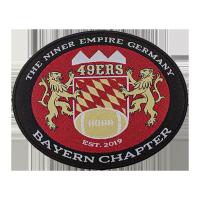 China Custom Woven Patches with Merrowed Border for Jackets Hats Clothing for sale