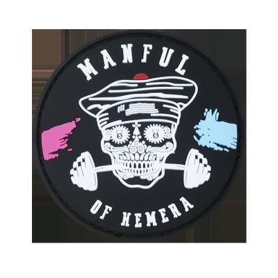 China Custom 3D Silicone PVC Hat Patches Rubber Labels for Army Military Garments 4mm Thick for sale