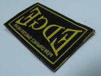 China Custom Damask Garment Woven Labels Polyester Satin Cotton Linen 1-8 Colors for sale