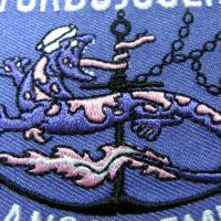 China Custom 3D Felt Iron On Embroidered Patch Heat Cut Border for Clothing with Adhesive Backing for sale