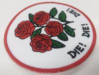 China Custom Round Flower Motorcycle Biker Patch with Heat Adhesive Backing 100 PCS MOQ for sale
