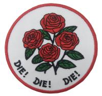 China Custom Round Flower Motorcycle Biker Patch with Heat Adhesive Backing 100 PCS MOQ for sale