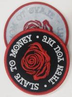 China Custom Embroidered Patch Flower Biker Felt Laser Cut Border 100pcs MOQ for sale