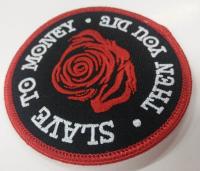 China Custom Embroidered Patch Flower Biker Felt Laser Cut Border 100pcs MOQ for sale