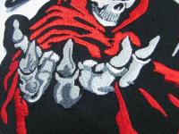 China Custom Embroidered Iron On Patches Snake Butterfly Fabric Badges 30% 100% Embroidered Area for sale